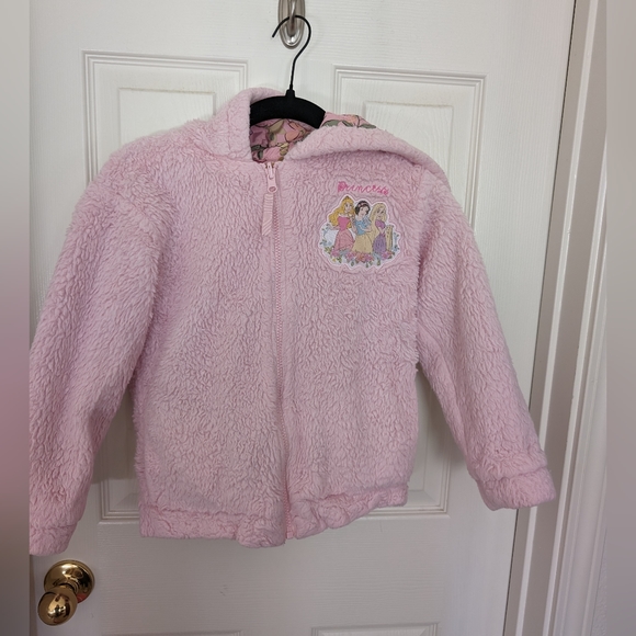 Disney | Jackets & Coats | Disney Princess Pink Reversible Hooded ...